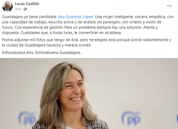 Guarinos califica de “honor“y “orgullo” ser candidata a la alcaldía de ...